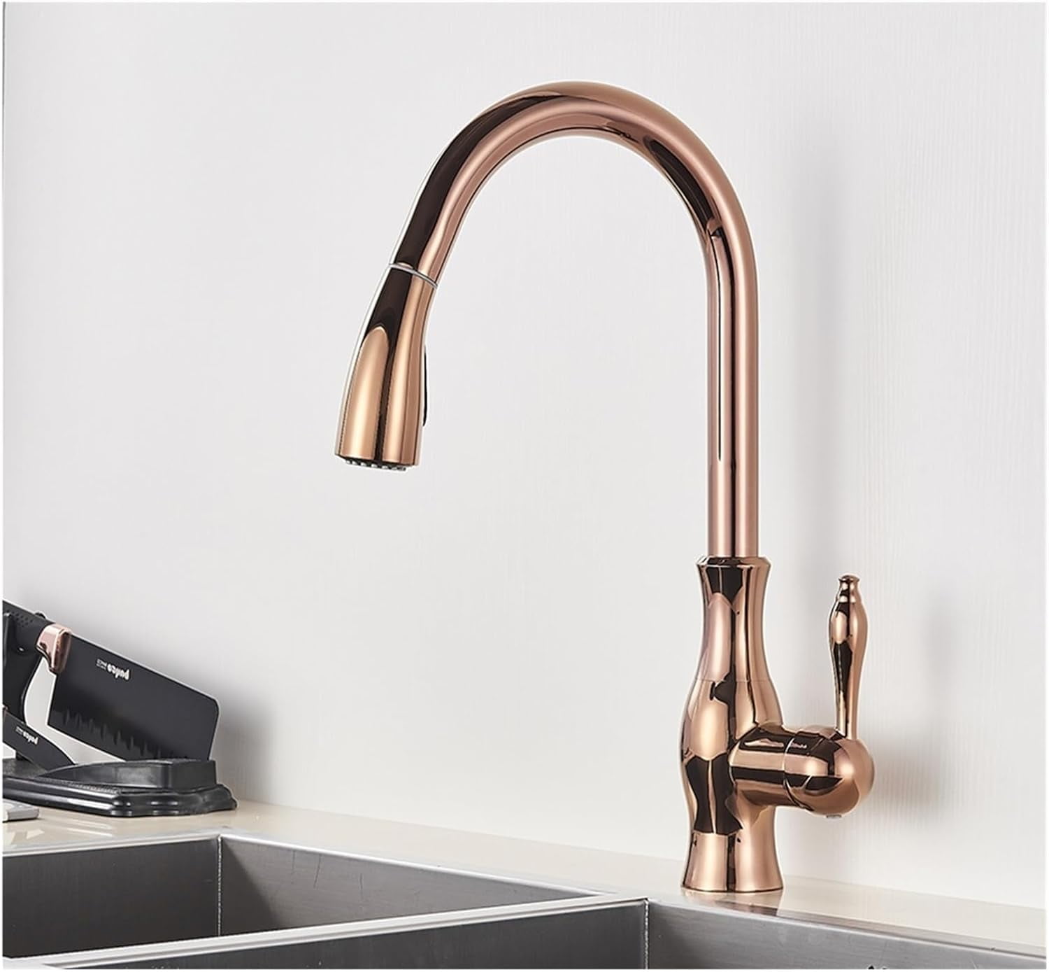 Black Pull Out Sensor Kitchen Faucet Sensitive Touch Control Faucet ...