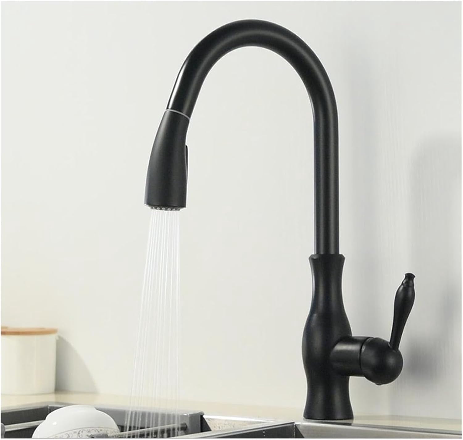 Black Pull Out Sensor Kitchen Faucet Sensitive Touch Control Faucet ...