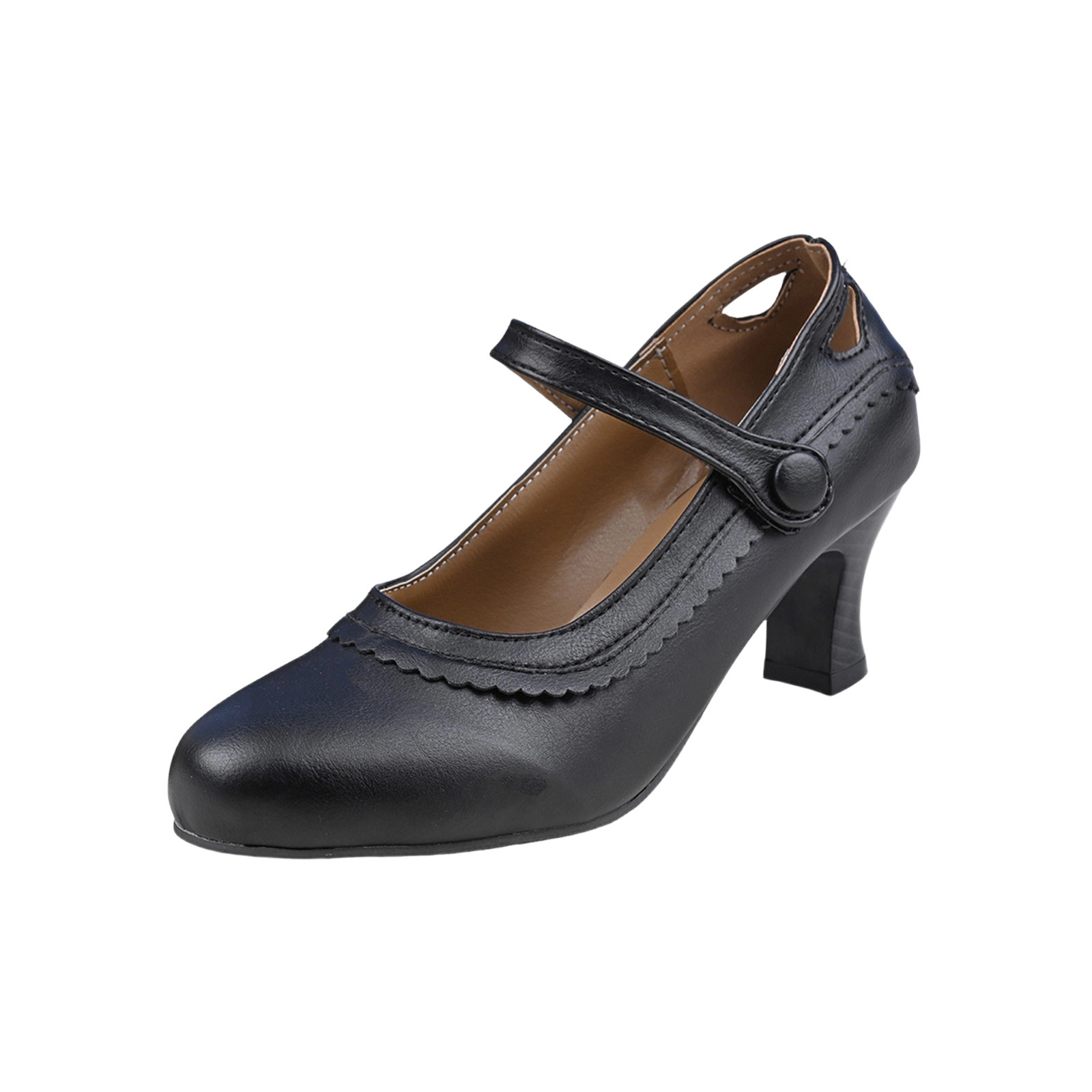 Black Pumps Closed Toe Heels for Women Modern Dance Shoes Indoor Dance ...