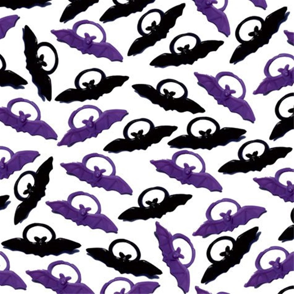 Black & Purple Bat Rings Party Favors 30ct - Walmart.com