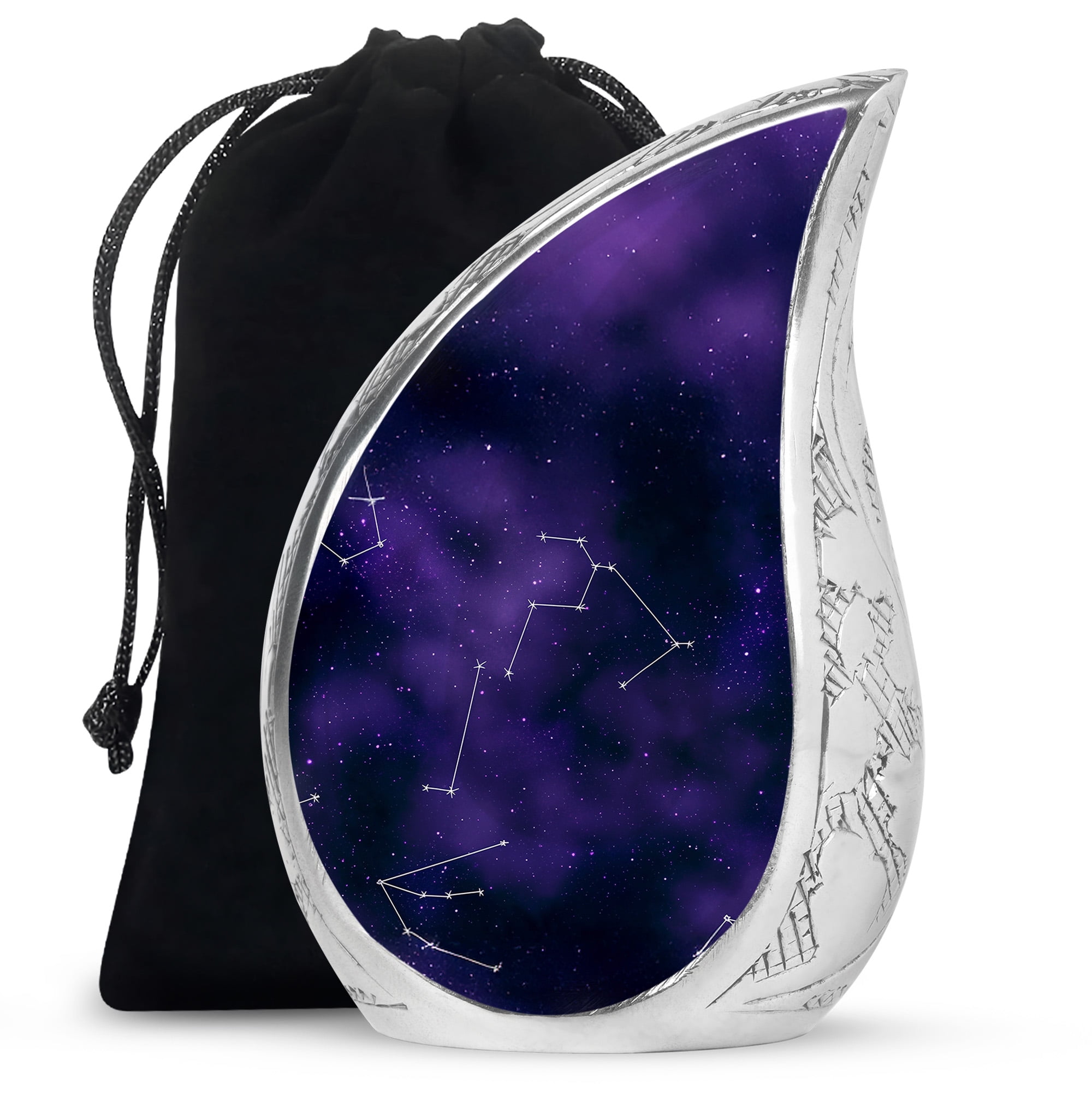 Black And Purple Galaxy Funeral Urns For Human Ashes Adult Father - Urn ...