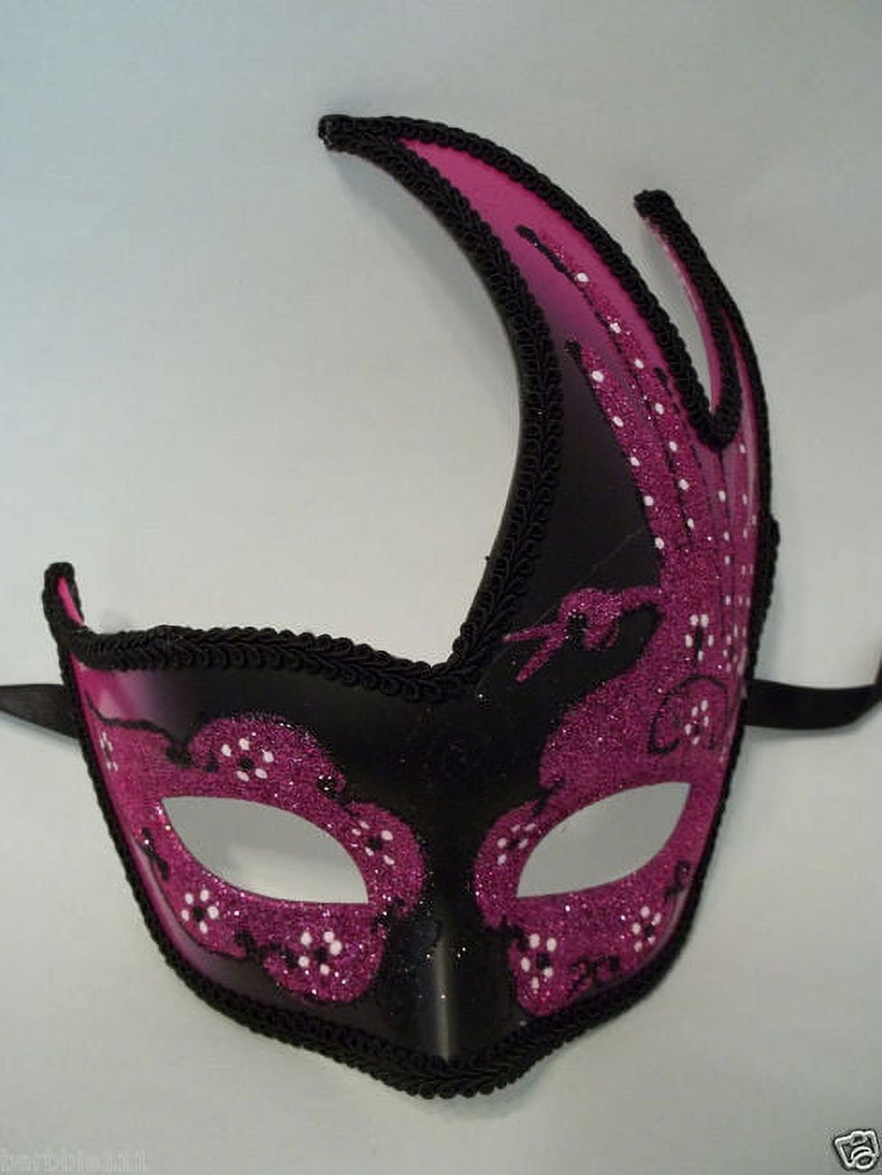 Black Purple Masquerade Swan Flame Mask Mardi Gras Ball Dance Prom ...