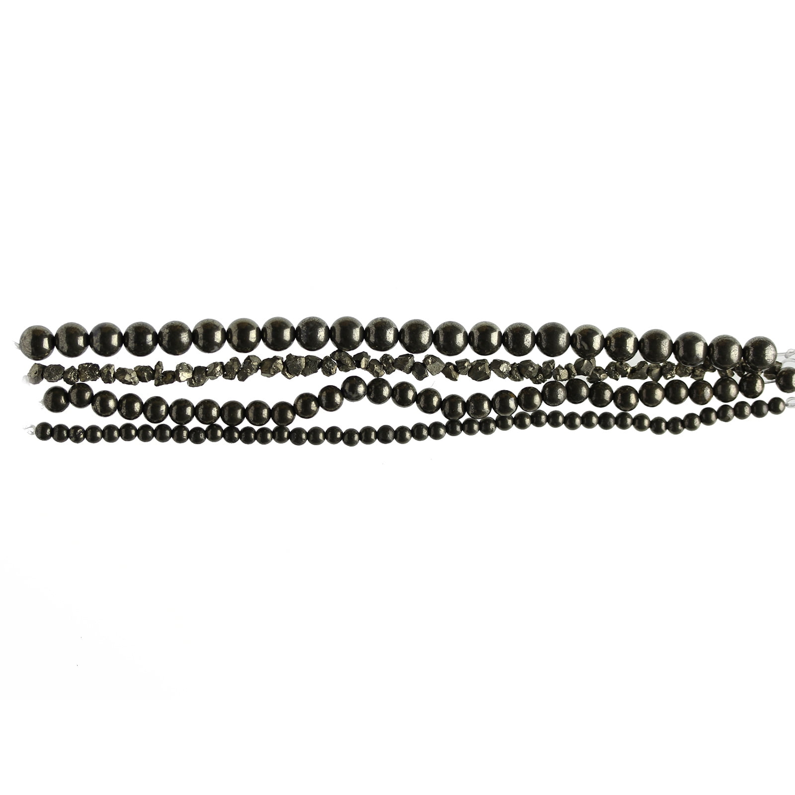 Black Pyrite Semi-Precious Beads Value Pack by Bead Landing - Walmart.com