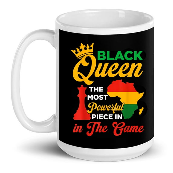 Black Queen Chess Powerful Piece In The Game Player Fans Gift Ceramic ...