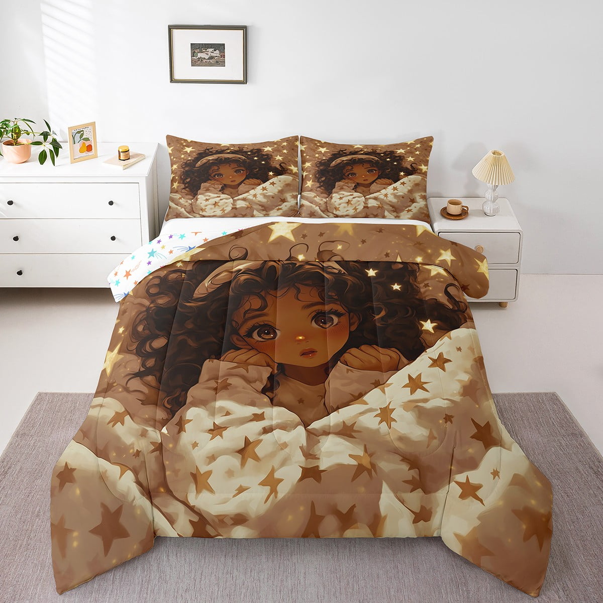Black Queen Comforter Set Princess Room Decor Bedding Sets Black Magic ...