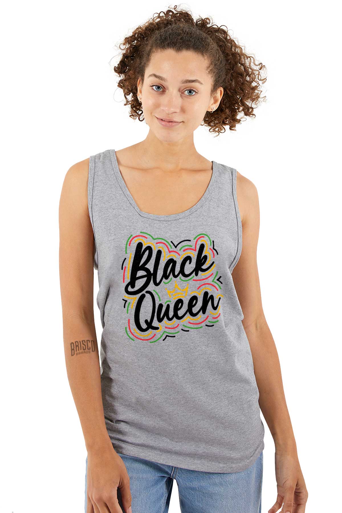 Black Queen Crown Empowerment Quote Tank Top Tee Shirt Women Brisco ...
