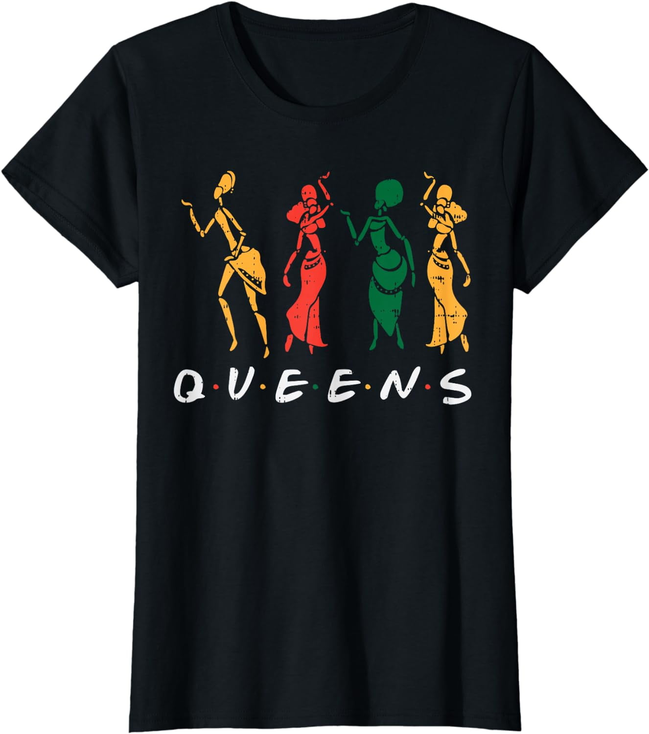 Black Queens African American Women Kente Melanin Girls Gift T-Shirt ...