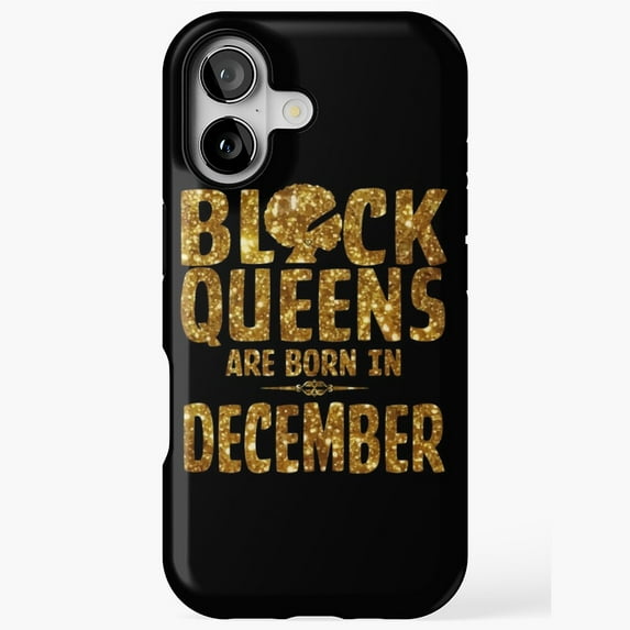 Black Queens Are Born In December Crown Art iPhone Case 17 through 11 ...