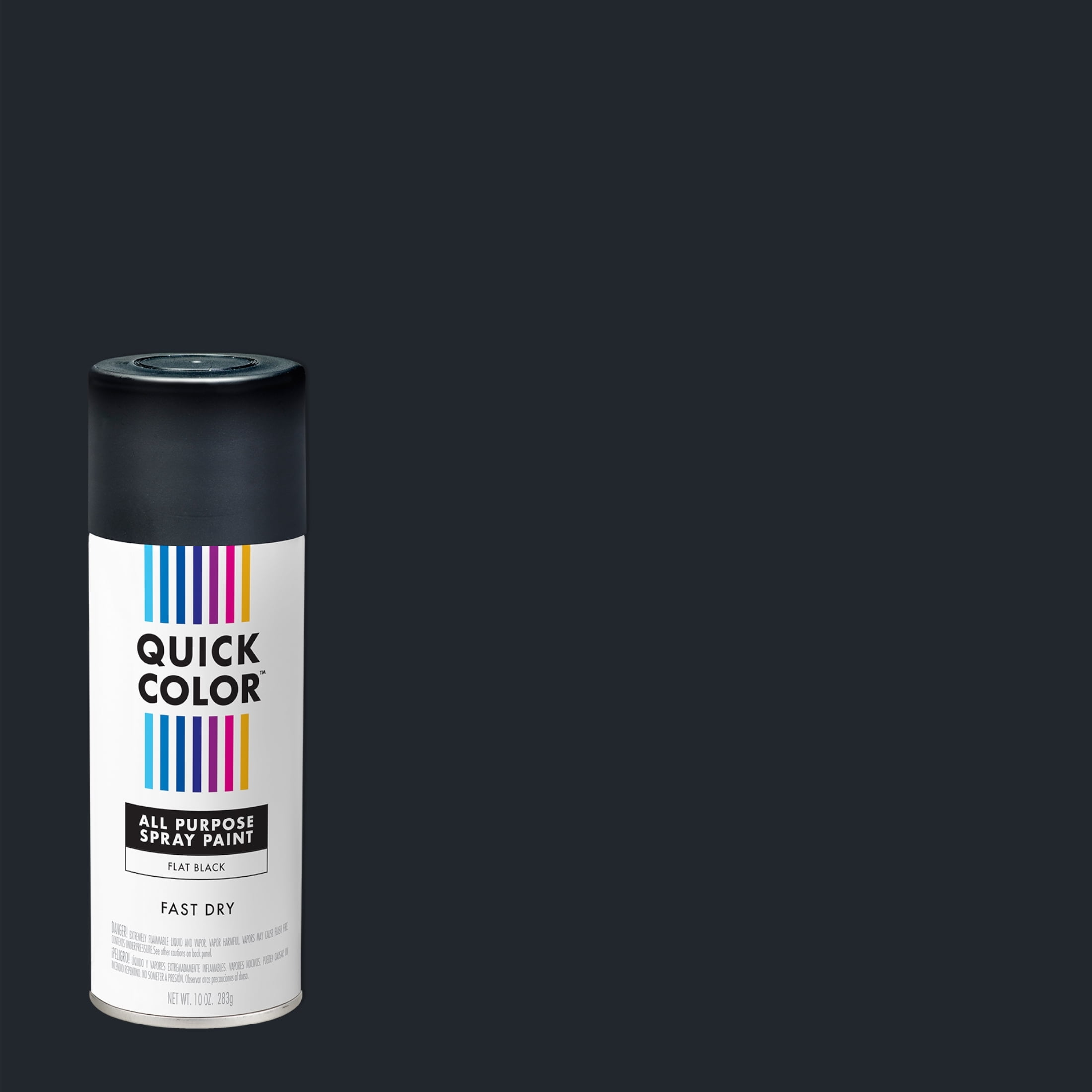 Black, Quick Color Flat All Purpose Spray Paint-391194, 10 oz - Walmart.com