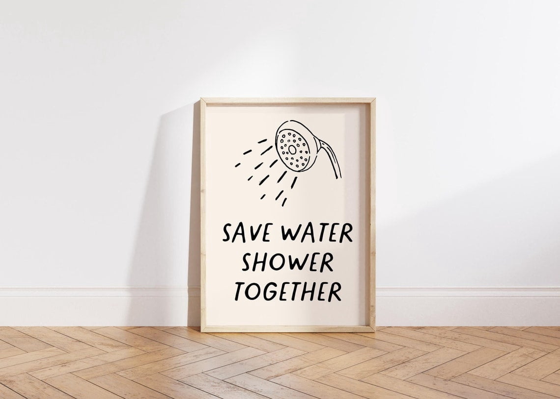 Black Quote Typography Minimalist Retro Restroom Bathroom Poster ...