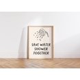 Black Quote Typography Minimalist Retro Restroom Bathroom Poster ...