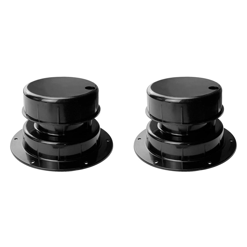 Black RV Plumbing Vent Caps Kit 2Pcs Trailer Campers Vent Cap Roof ...