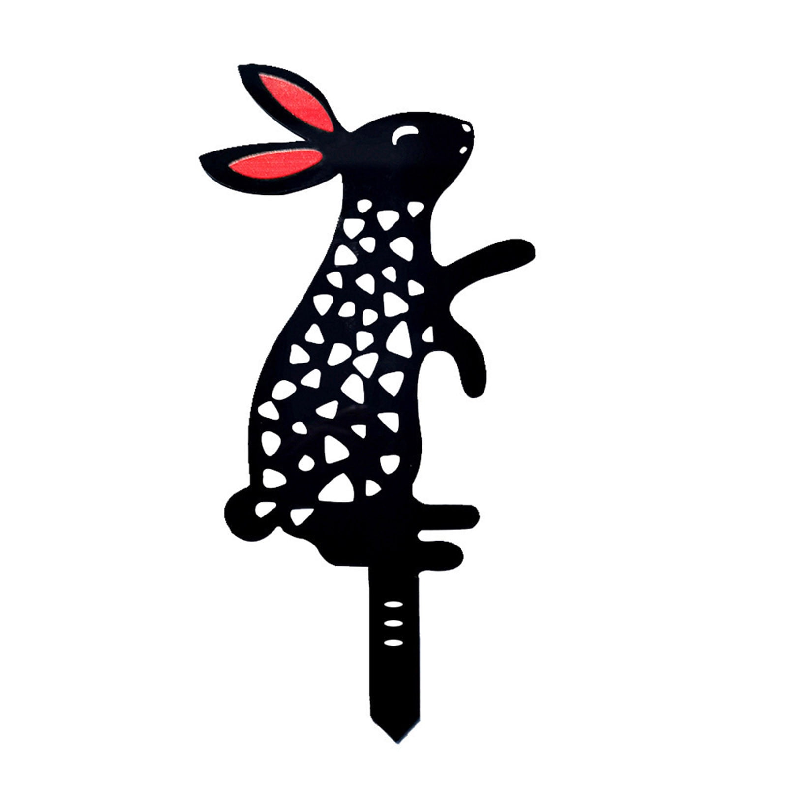 Black Rabbits of Different Shapes Easter Yard Signs,Hollow Bunny Easter ...