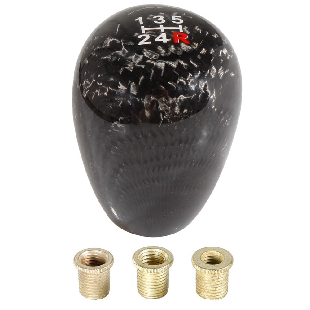 Black Racing Aluminum Carbon Fiber Manual Mt Gear Shift Shifter Knob 5/ ...