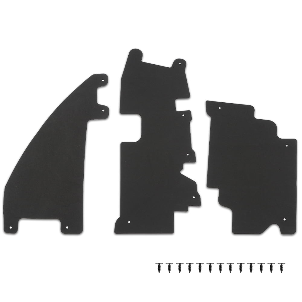 Black Rad /Grille Air Deflector Set w/ Fasteners 3Pcs Fit for 2009-2014 ...