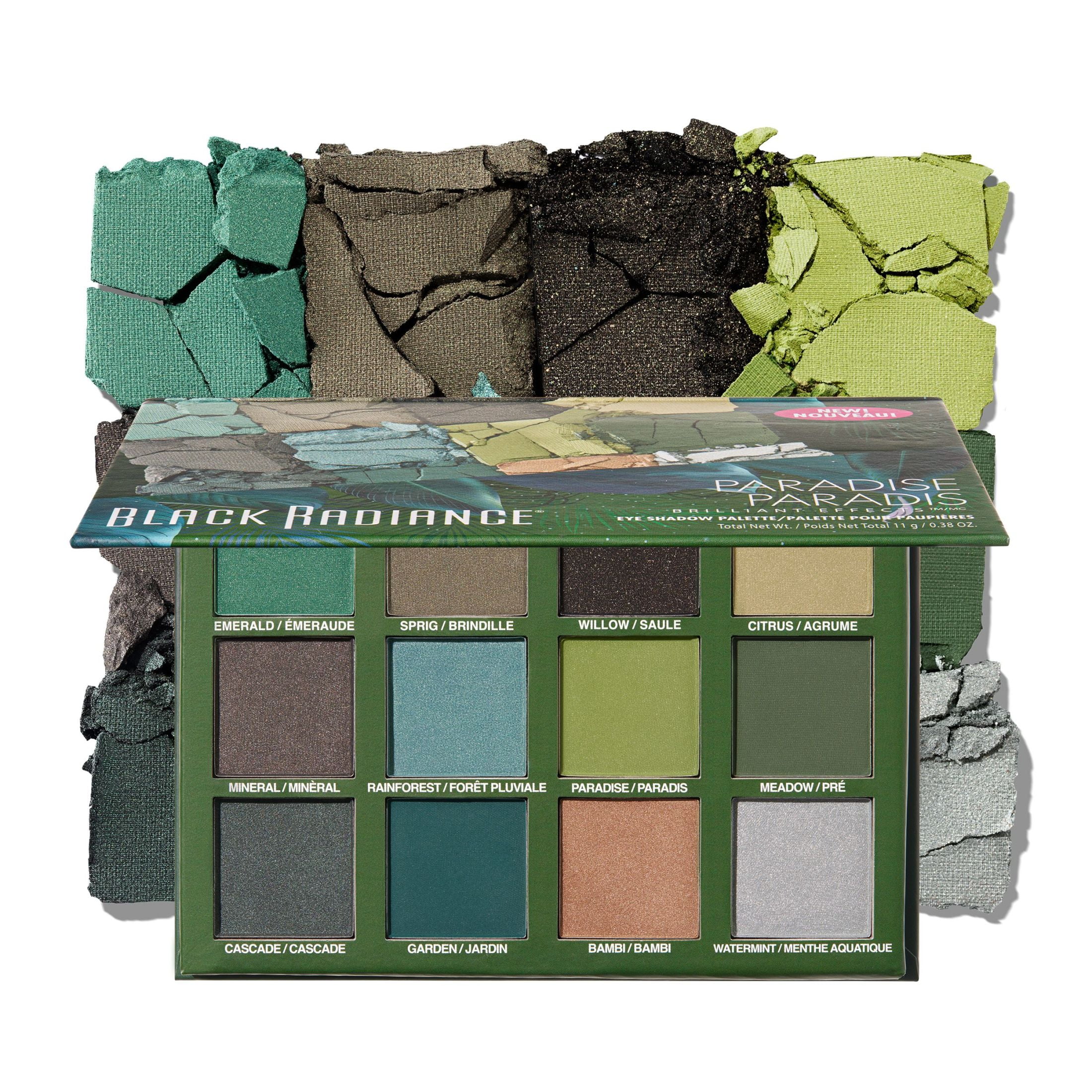Black Radiance Brilliant Effects 12 Pan Eye Shadow Palette - Paradise ...