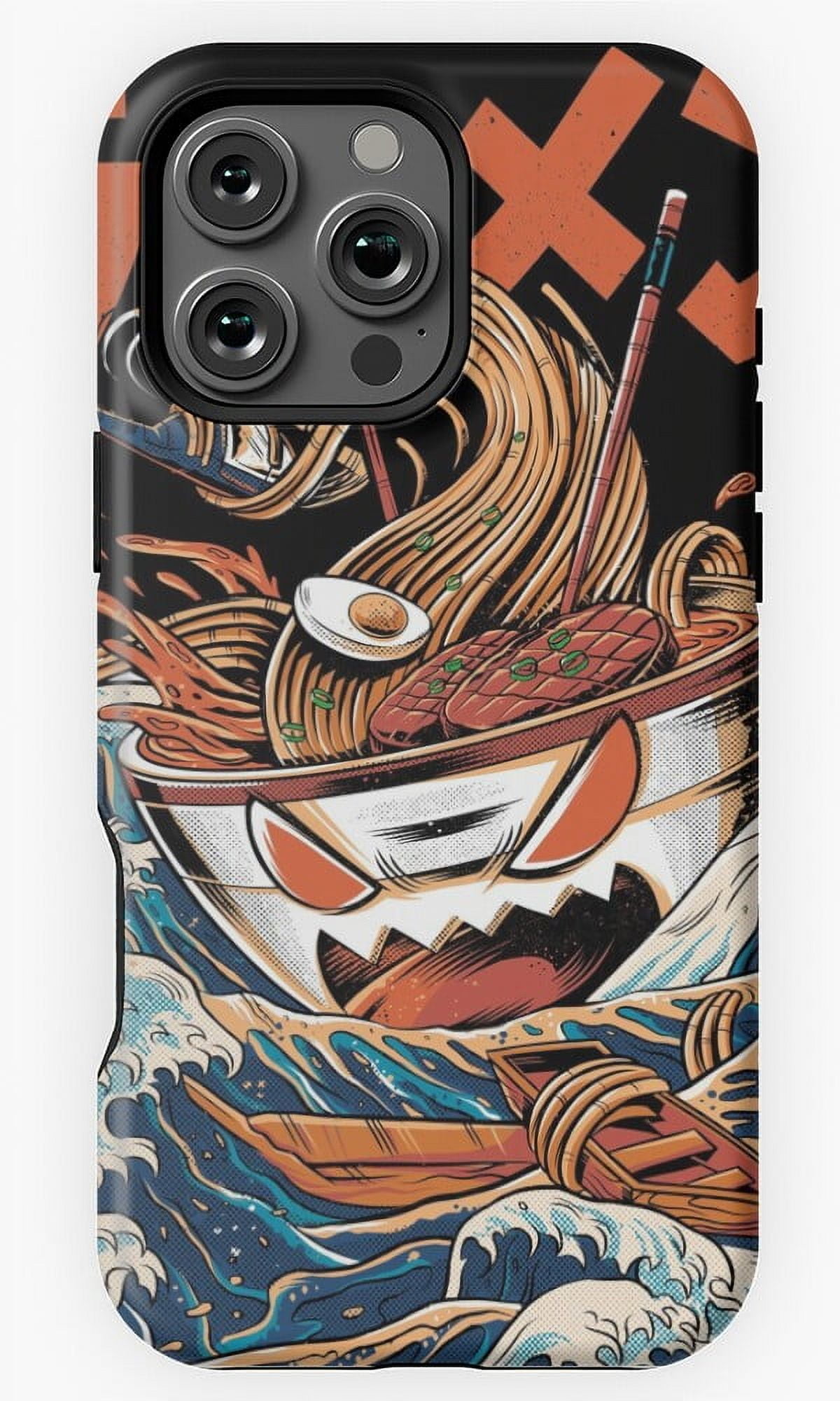 Black Ramen Bowl Japanese Noodle Soup Artwork iPhone 11–16 Pro Max ...