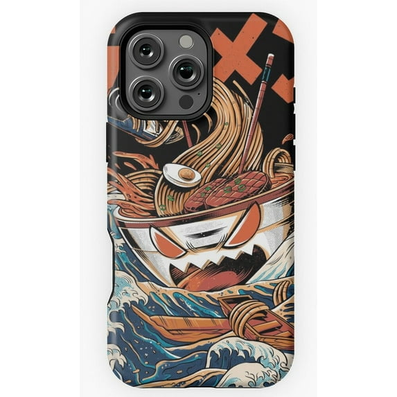 Black Ramen Bowl Japanese Noodle Soup Artwork iPhone 11–16 Pro Max ...