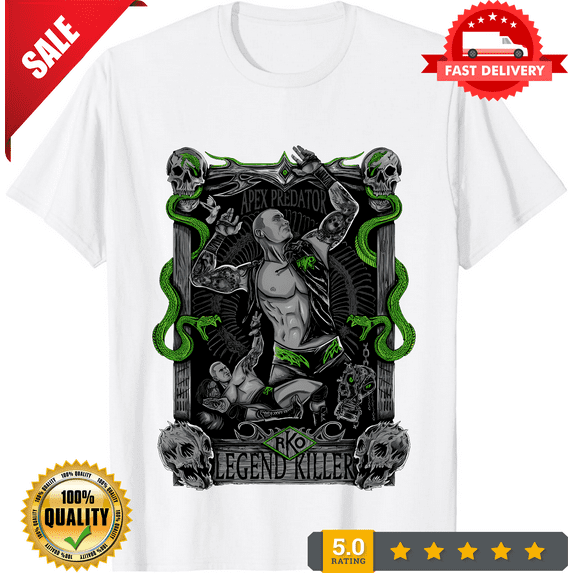 Black Randy Orton Legend Killer Portrait T-Shirt, All Size S-5XL, ULTRA ...