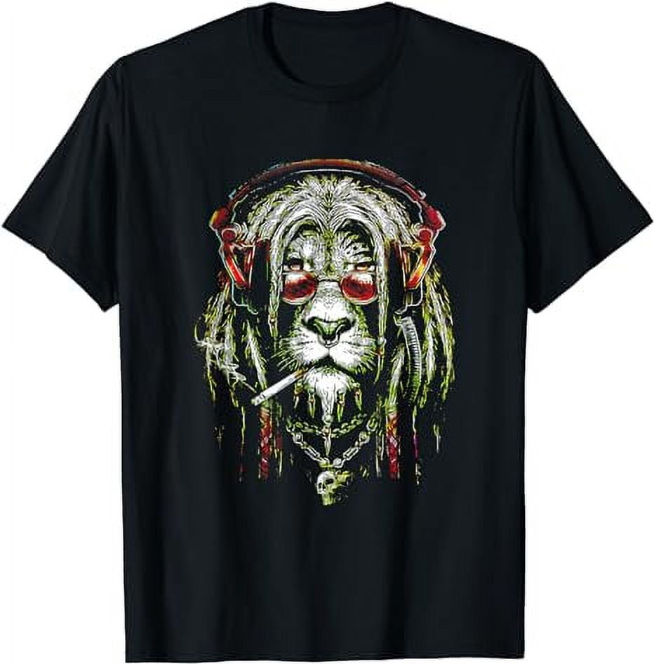 Black Rasta Lion With Dreads - Show Your Pride T-Shirt - Walmart.com