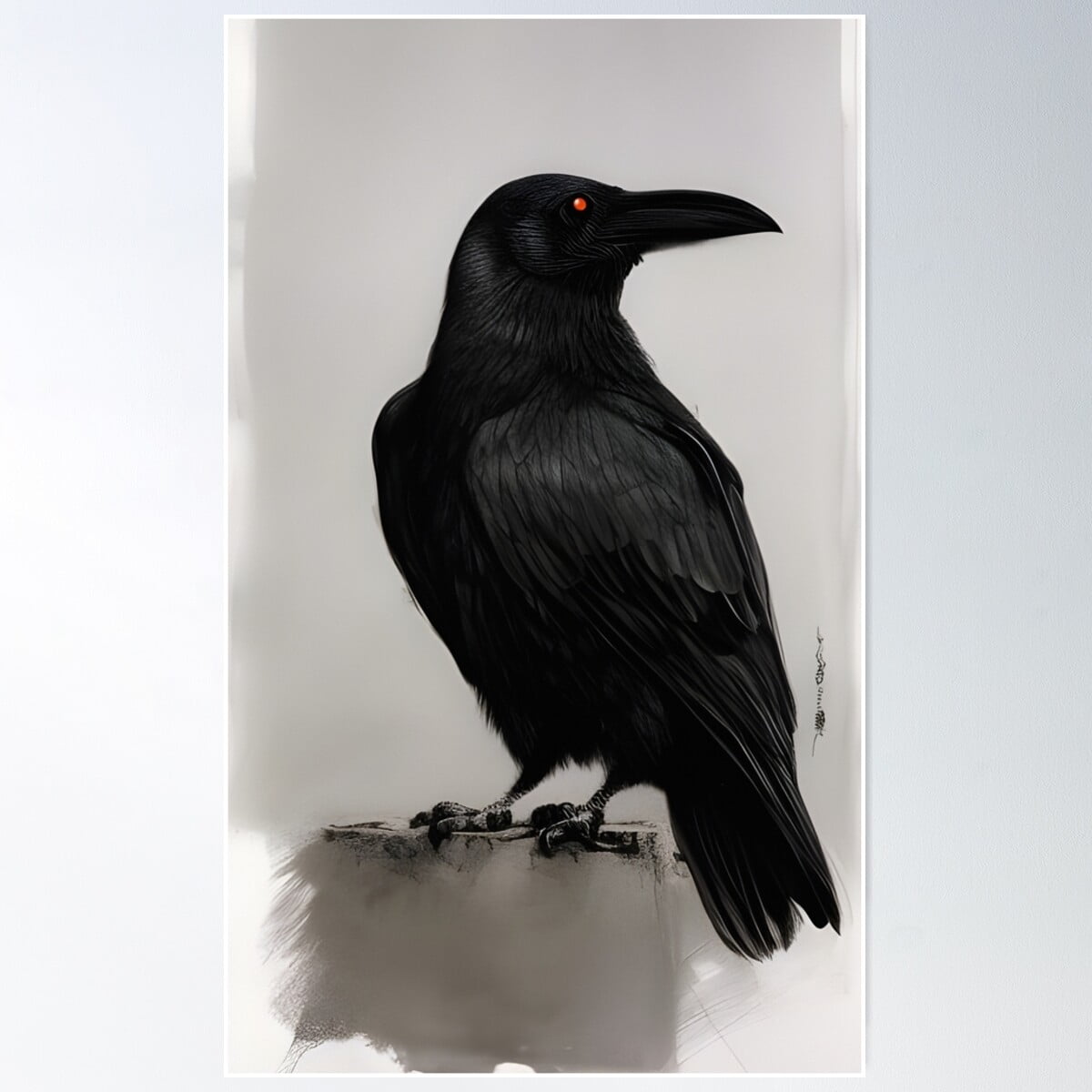 Black Raven Poster Wall Art, Modern Wall Decor For Living Room Bedroom ...