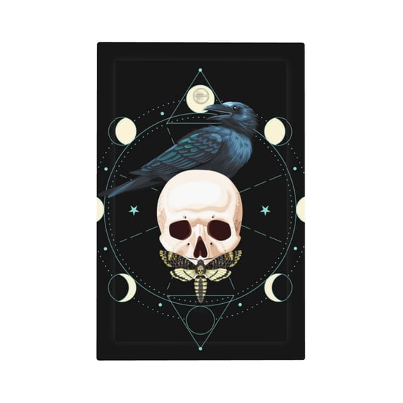 Black Raven Skull Moth Moon No Device Blank Wall Plate 1 Gang ...
