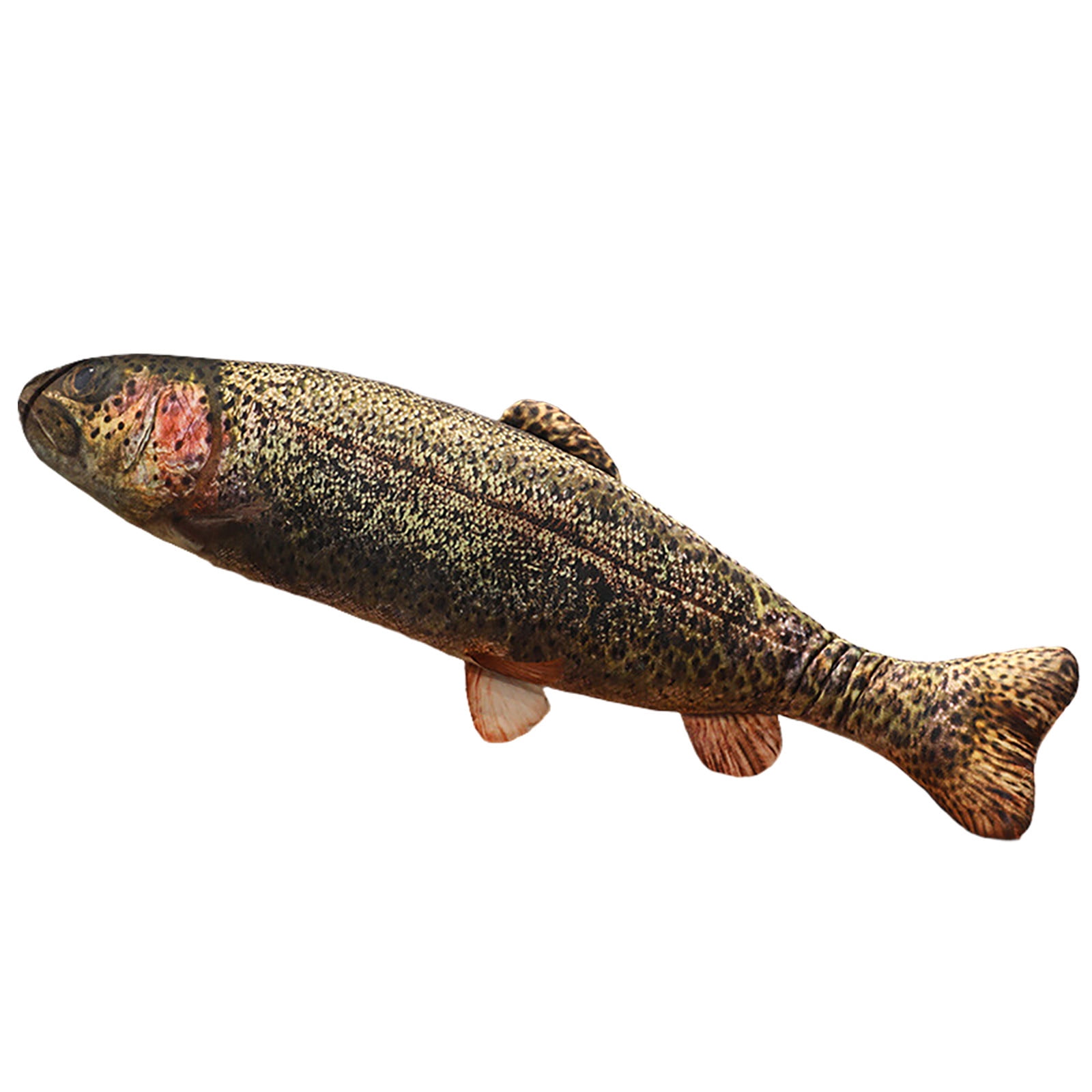 Black Realistic Trout Fish Plush Toy Stuffed Animal Pillow Soft ...