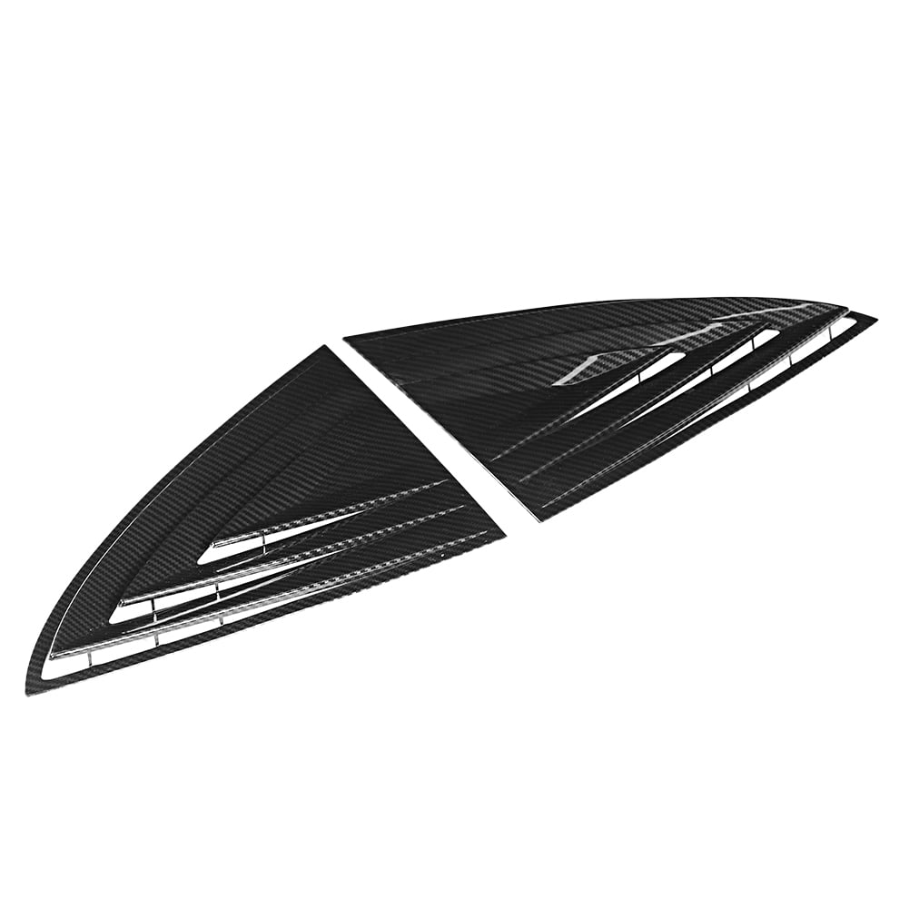 Black Rear Window Louver Shutter Cover Trim for Tesla Model 3 2018-2019 ...
