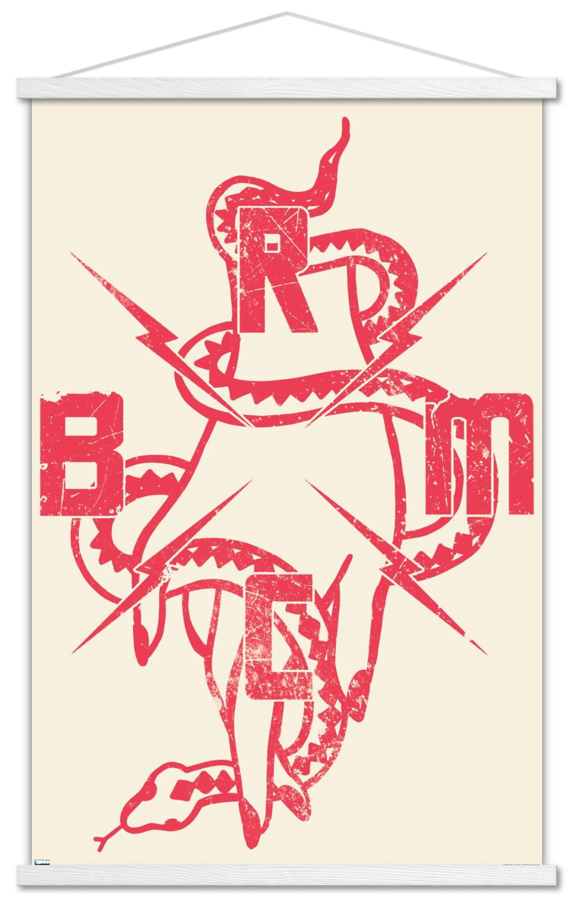 Black Rebel Motorcycle Club - Snake Wall Poster with Wooden Magnetic ...