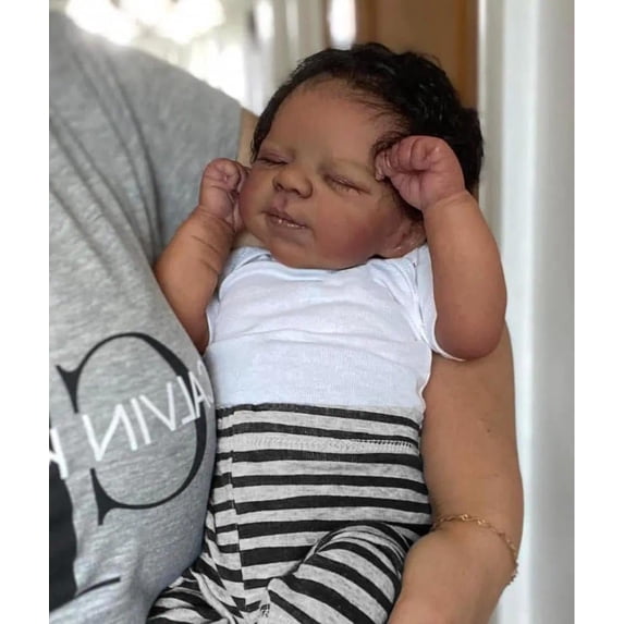 Black Reborn Baby Dolls Boy, 18 in Realistic Baby Doll, African ...