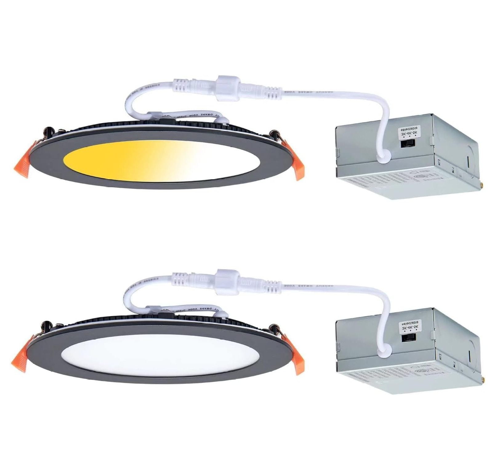 Black Recessed Lights - 6 Inch Canless Wafer Pot Soffit Lighting ...