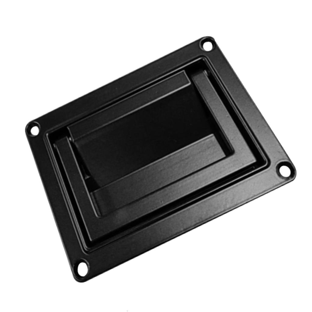 Black Recessed Pull Handle Zincs Alloy Panel Folding Handle Box ...