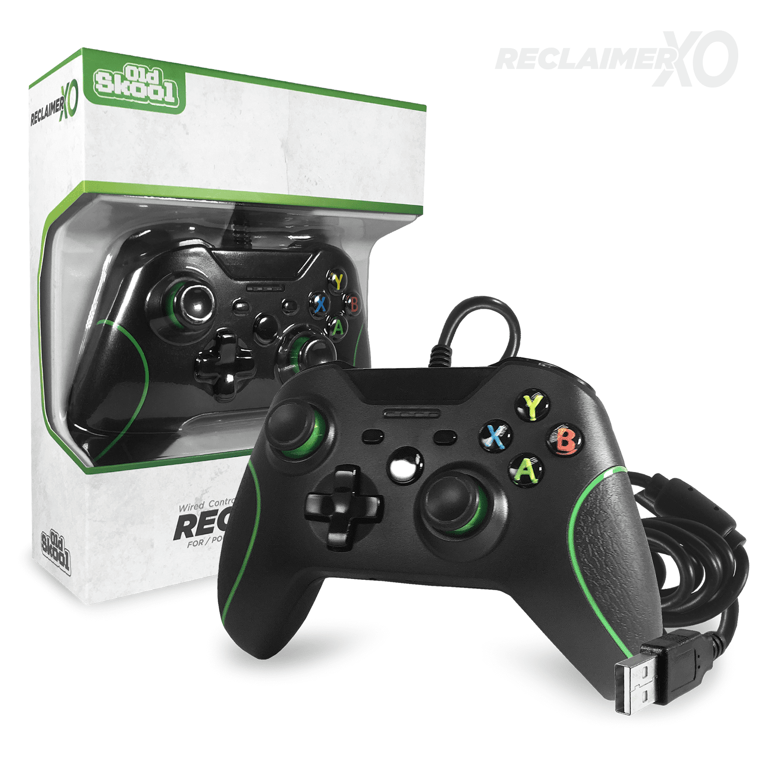 Black "Reclaimer" Xbox One Wired Controller [Old Skool] - Walmart.com