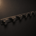 Black Rectangle 6-Hook Wall Mount Coat Rack - Walmart.com