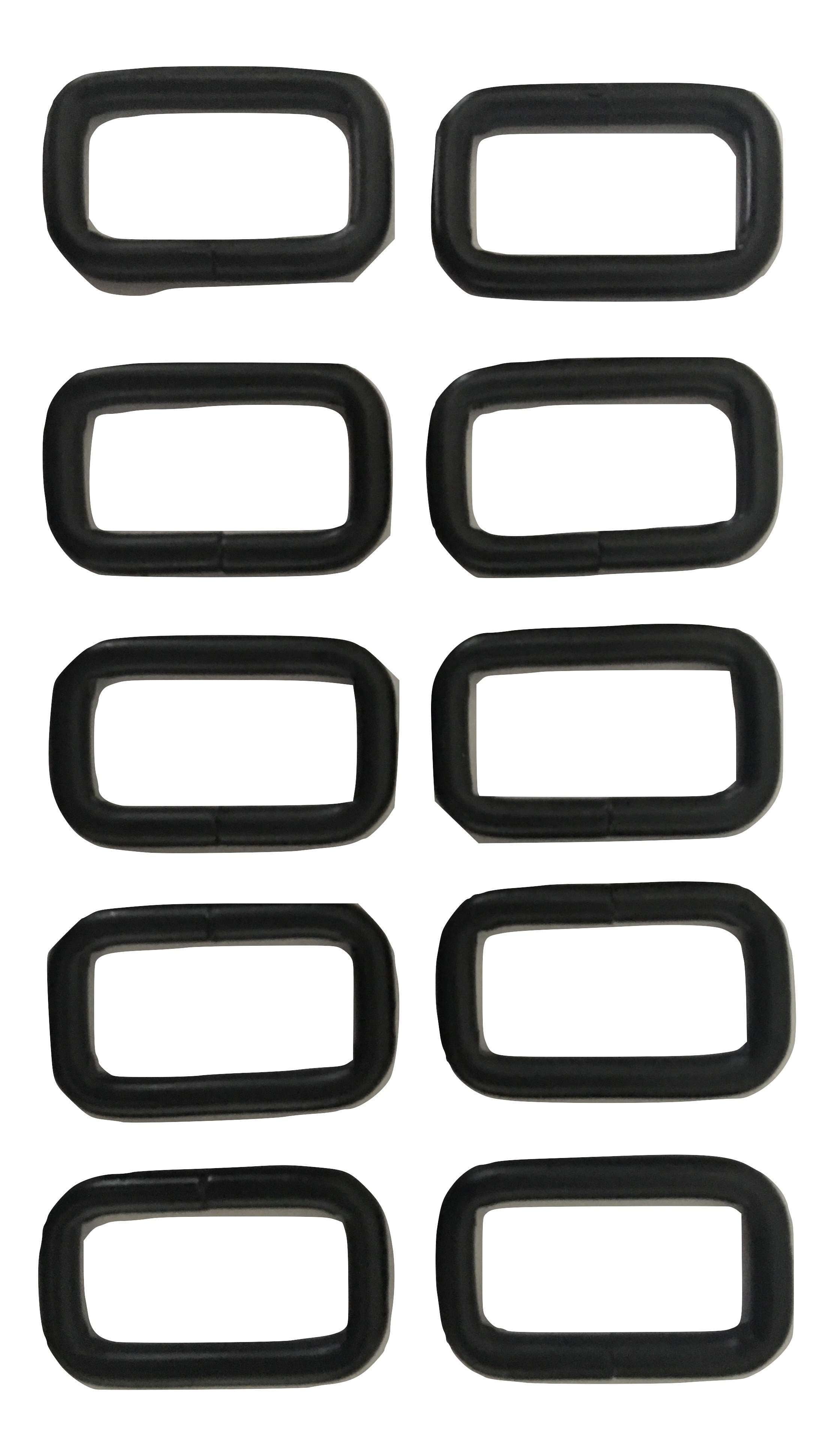 Black Rectangle Ring Loop Strap Adjustor - 10 PACK - Walmart.com