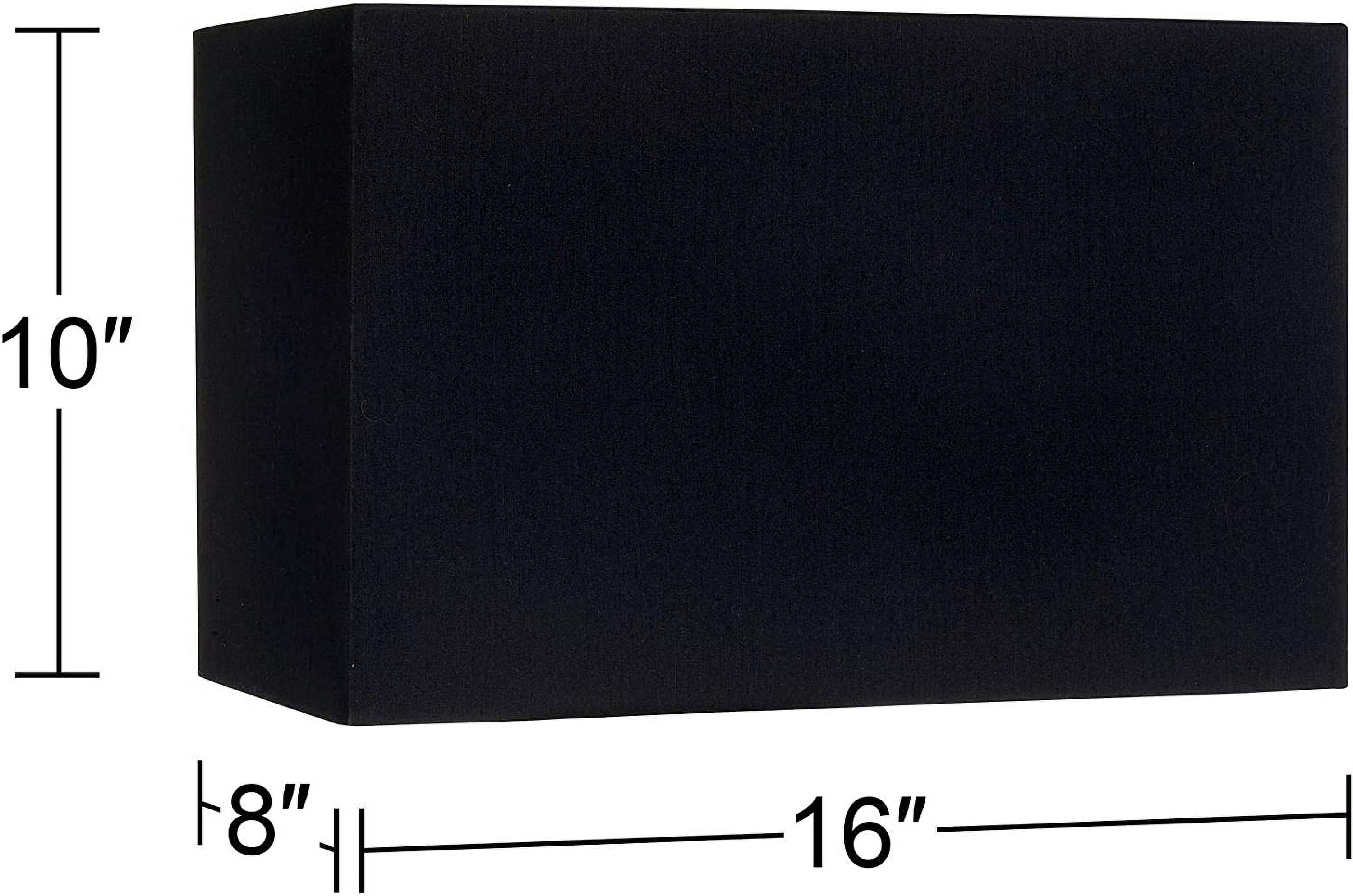 Black Rectangular Hardback Lamp Shade 16" Wide x 8" Deep x 10" High ...