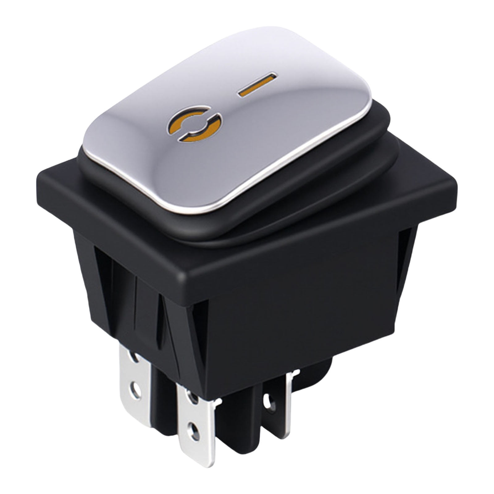 Black Rectangular IP65 Waterproof Rockers Switches 16A With Builts In ...