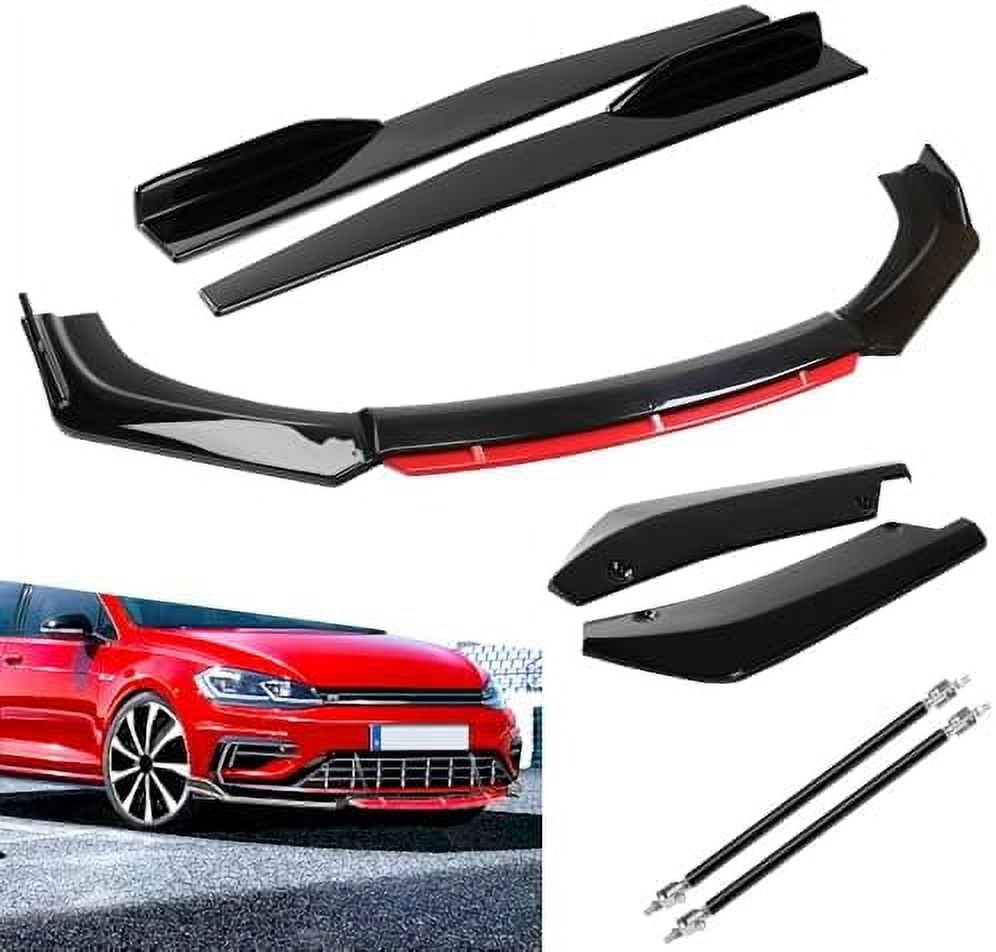 Black & Red 63"-70" Front Bumper Lip Splitter Chin Spoiler Body Kit ...