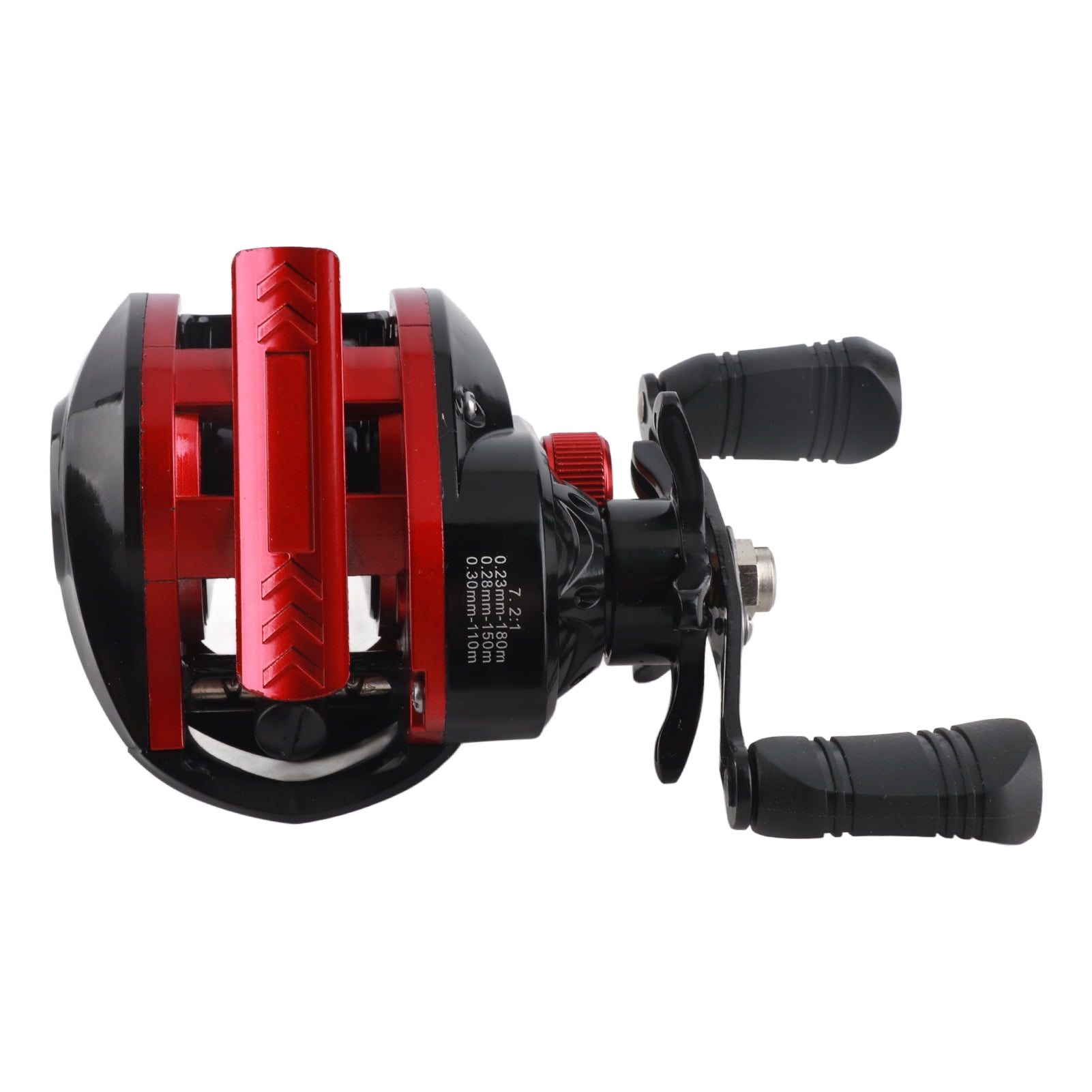 Black & Red 8kg Baitcasting Fishing Reel with Magnetic Brake System ...