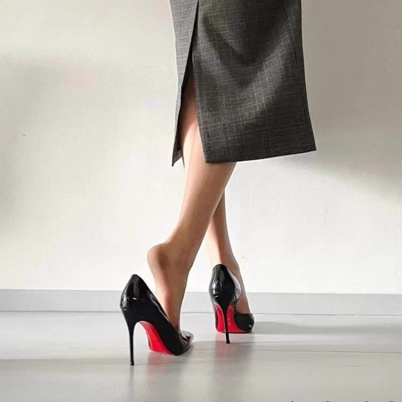 Black and Red Background High Heels for Women 2024 Autumn and Winter ...