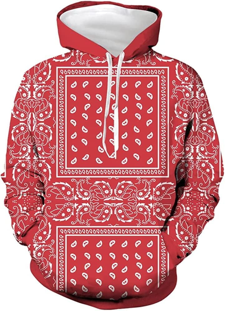 Black Red Bandana Jacket for Men Women Blue Zip Up Jackets Bandanas ...