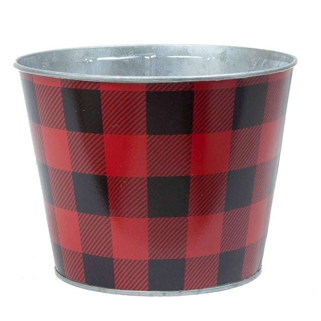Black & Red Buffalo Check Pattern Planter - Walmart.com