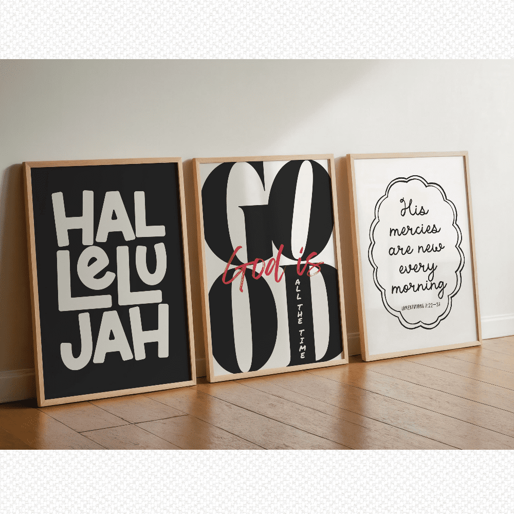 Black Red Christian God Is Good Poster Set, Poster Only - Walmart.com