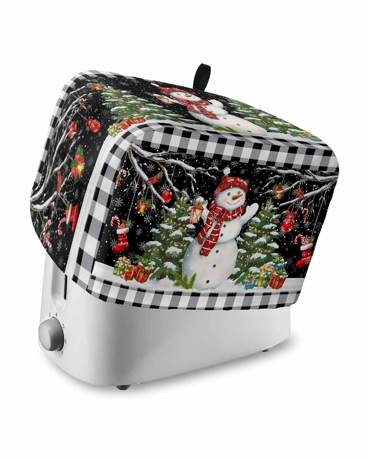 Black Red Christmas Toaster Cover 4 Slice, Large Kitchen Appliance ...