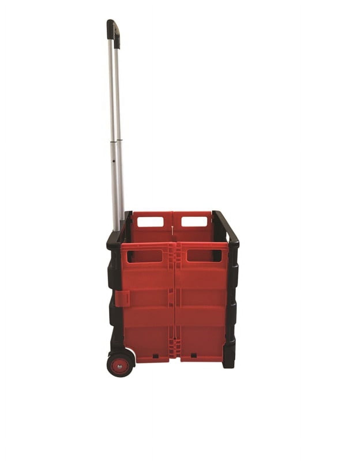 Black & Red Collapsible Shopping Trolley/Crate - Walmart.com