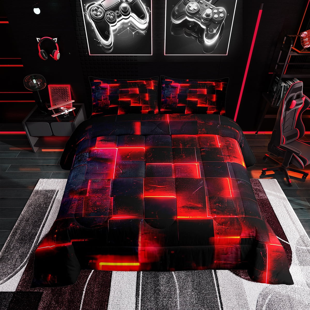 Amazing Red And Black Bedspread Gallery