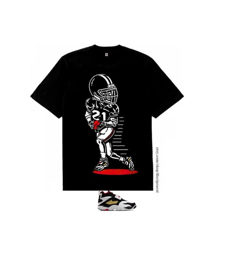 Black Red Deion ATL shirt for Air Diamond Turf outfit - Walmart.com