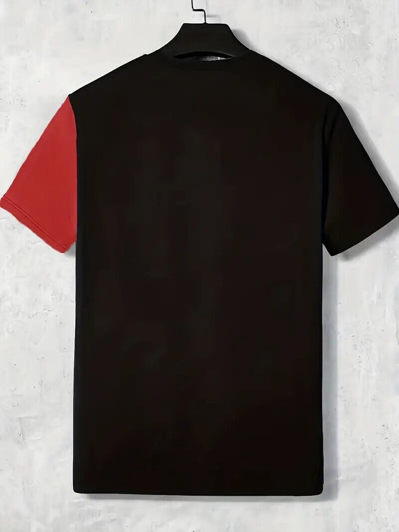 Black Red Faith Cross Colorblock Fashion Quick Dry Soft Tee - Walmart.com