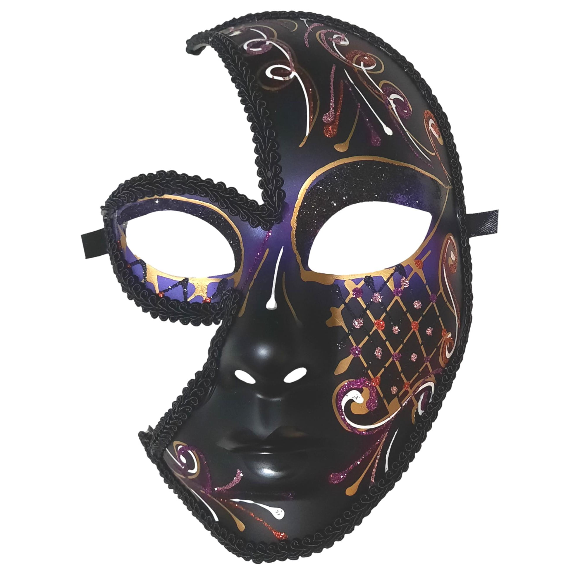 Black And Red Masquerade Mask
