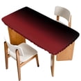 Black Red Fitted Rectangle Tablecloth 30" x 60" Gradient Elastic Table ...